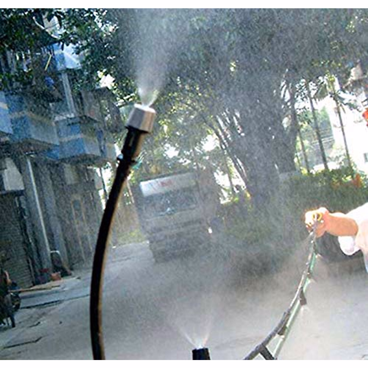 LRJSKWZC Garden Lawn Sprinkler Irrigation System 10 PCS Gray Spray Nozzle with 4 / 7mm Tee Apply Watering Sprayed On Plants Spray Radius 0.6-0.9m Sprayer Nozzle