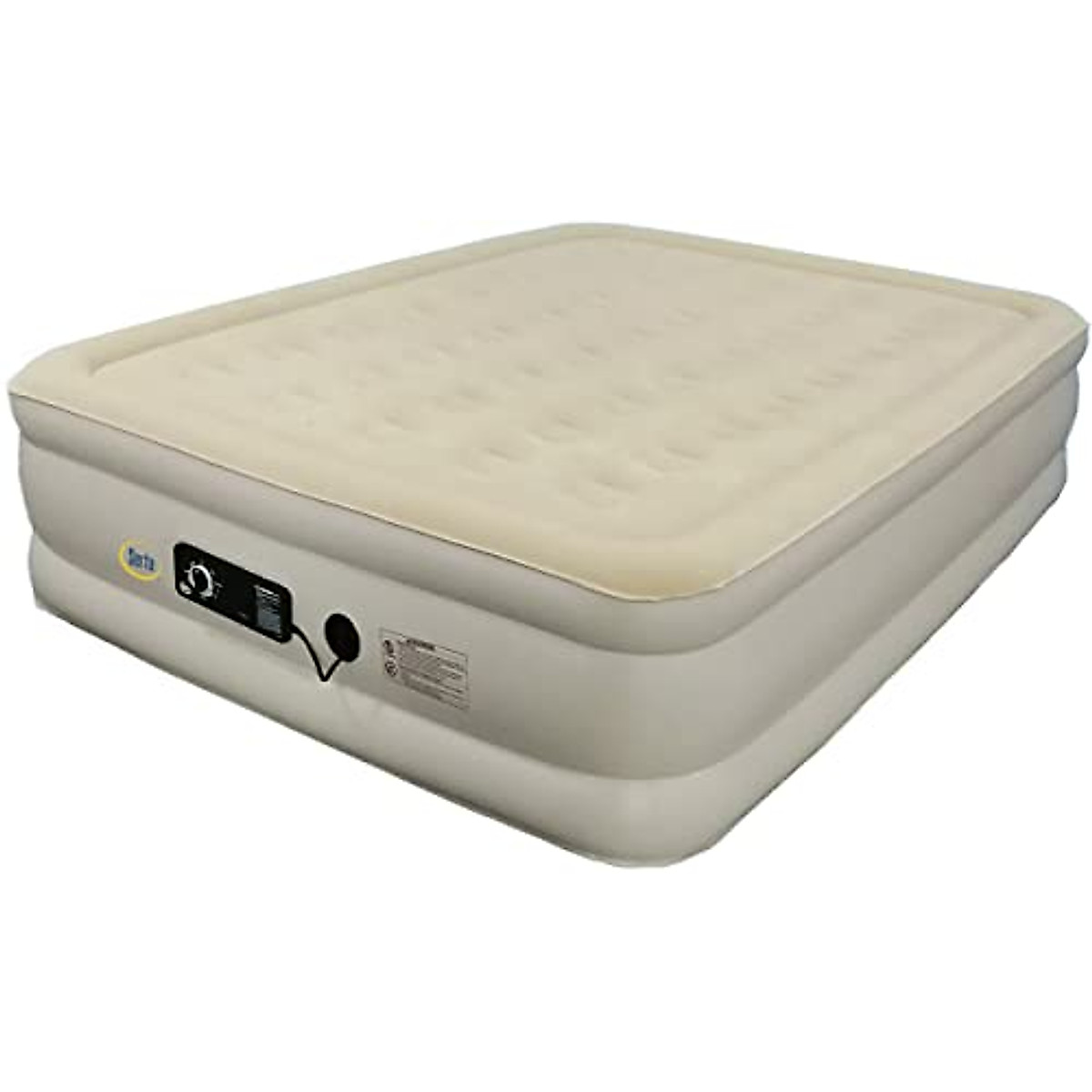 Serta Raised Air Mattress with Never Flat Pump | Size: Queen 18" | Luxury Inflatable Mattress - Built in Air Pump to Ensure a Good Night’s Rest | Heavy Duty Blow Up Mattress with Self Inflating Pump