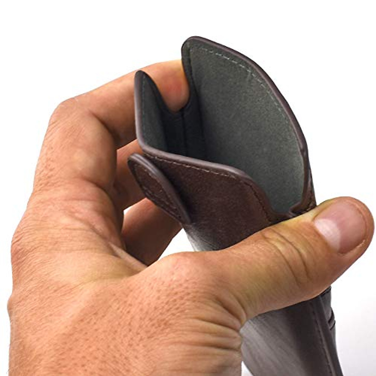 Dockem Provincial Wallet Sleeve for iPhone 14, 14 Pro, 13, 13 Pro, 12, 12 Pro, iPhone 11 & XR (6.1"): Slim Vintage PU Leather Cover with 2 Card Holder Slots: Professional Executive Pouch Case [Brown]