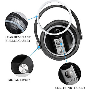 FLORAPELL Straw Lid for Hydro Flask Wide Mouth Water Bottles, Top Lids with Straw Compatible with Hydro Flask 32 40 oz, Replacement Cap Wide Mouth Accessories Flip Lid Flex Handle (Black - 2 Pack)