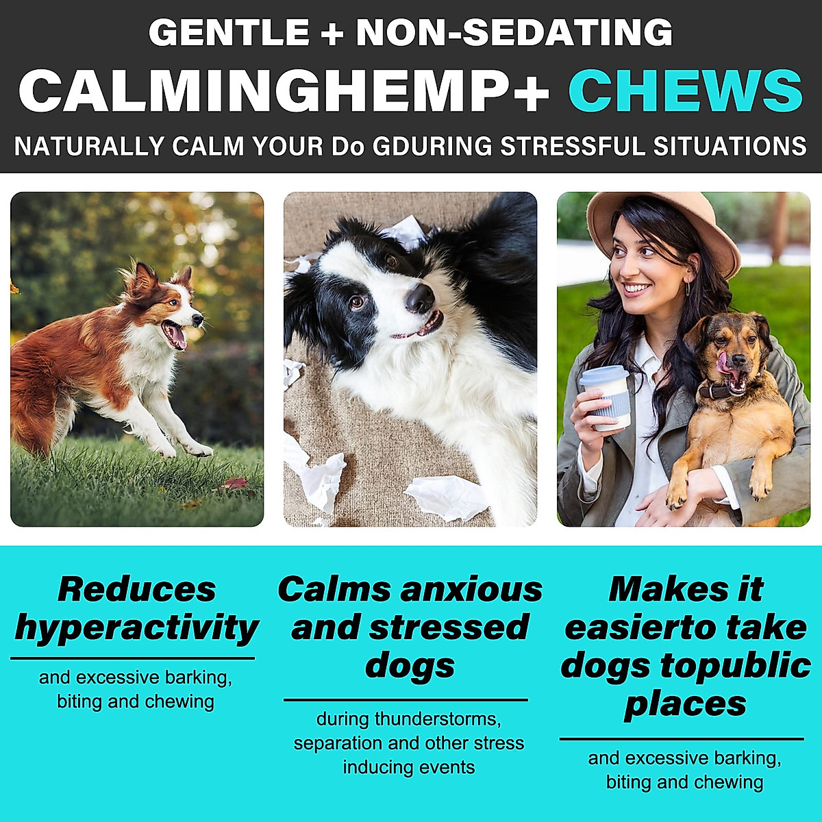 Frovetani Hemp Calming Chews for Dogs with Anxiety and Stress - 150 Soft Dog Calming Treats - Storms, Barking, Separation - Valerian Root - Melatonin, Dog Anxiety Relief (Duck, 150 Chews)