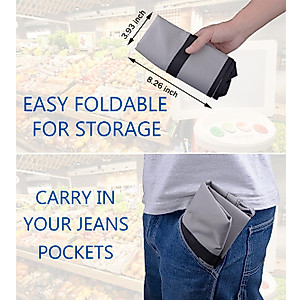 LONGTEAM Extra Large Reusable Foldable Shopping Bag, Fold Away Washable and Lightweight Shopper Bag with Reinforced Handles (3 Pack)