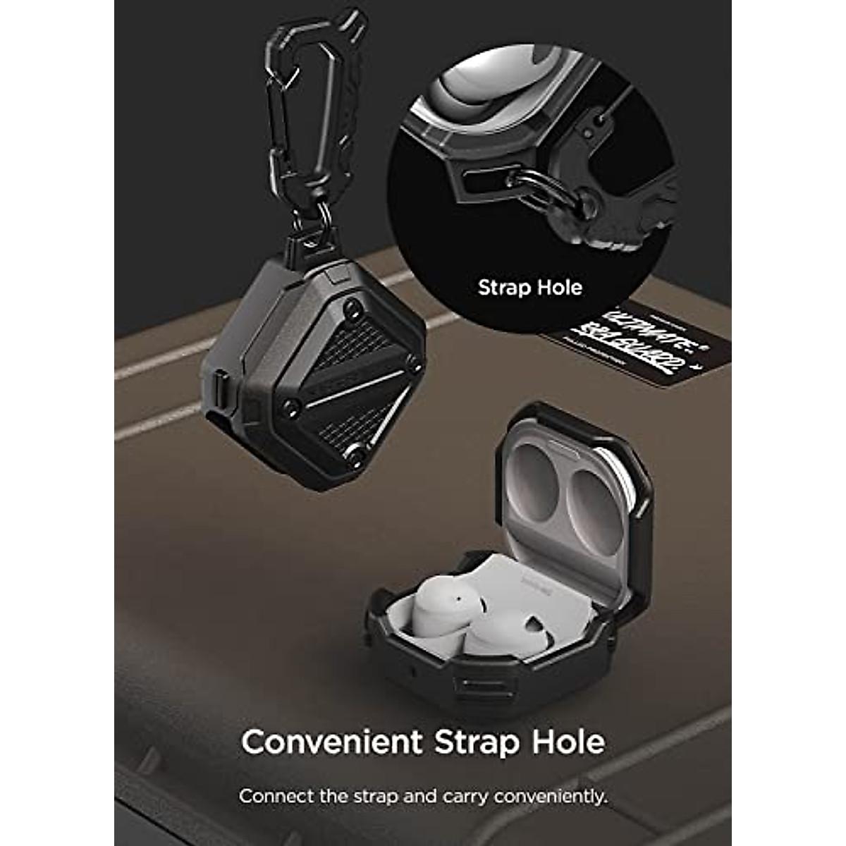 VRS Design Terra Guard Ultimate Buds Case for Galaxy Buds2 Pro (2022), Galaxy Buds 2 Case (2021), Galaxy Buds Pro (2021), Buds Live Case (2020)