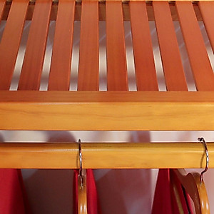 John Louis Home 12-Inch Deep Premier Closet Organizer-Honey Maple Finish