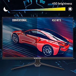 Sceptre 27-inch IPS Gaming Monitor up to 165Hz DisplayPort HDMI 300 Lux Build-in Speakers, Machine Black (E278B-FPT168)