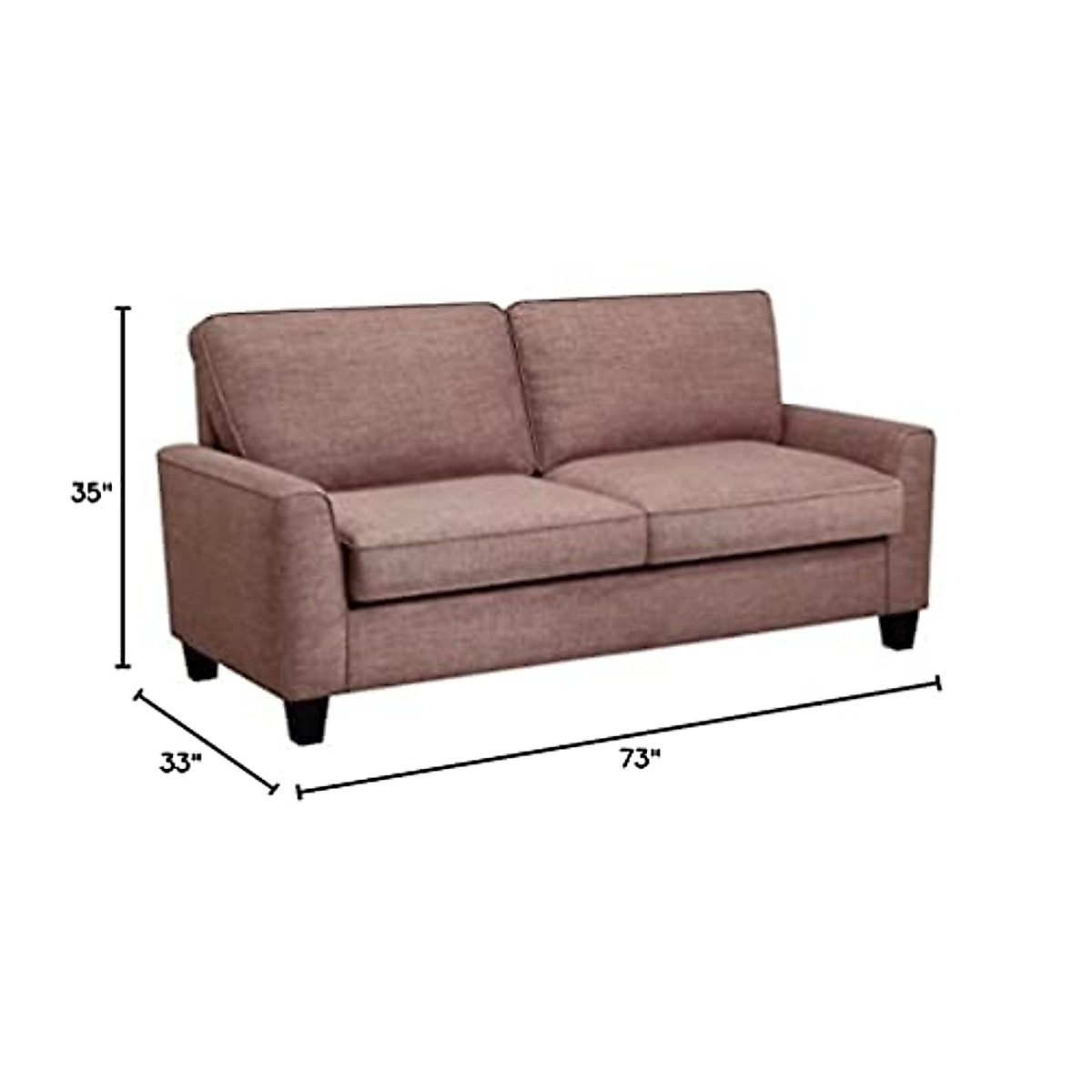 Serta Deep Seating Astoria 73" Sofa in Tan