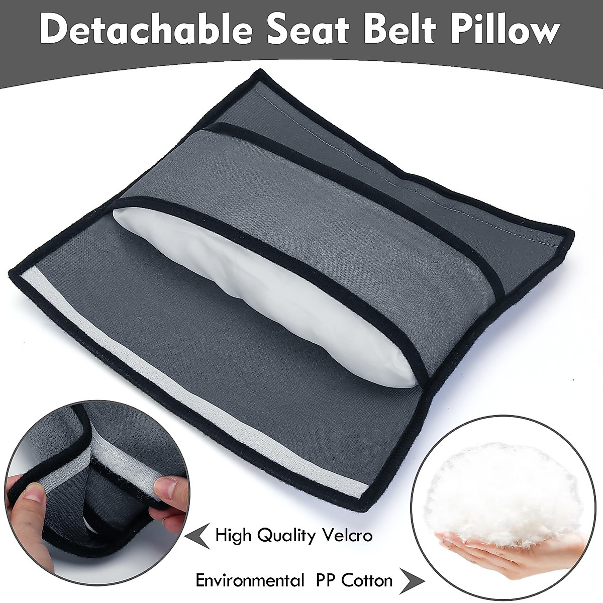 Seat Belt Cover Pad for Kids, Seat Belt Pillow for Kids Travel, Car Pillow Seat Belt Cushion for Head Neck Shoulder Support, Universal Car Seat Safety Strap Pad Booster Seat Protector for Child Adult