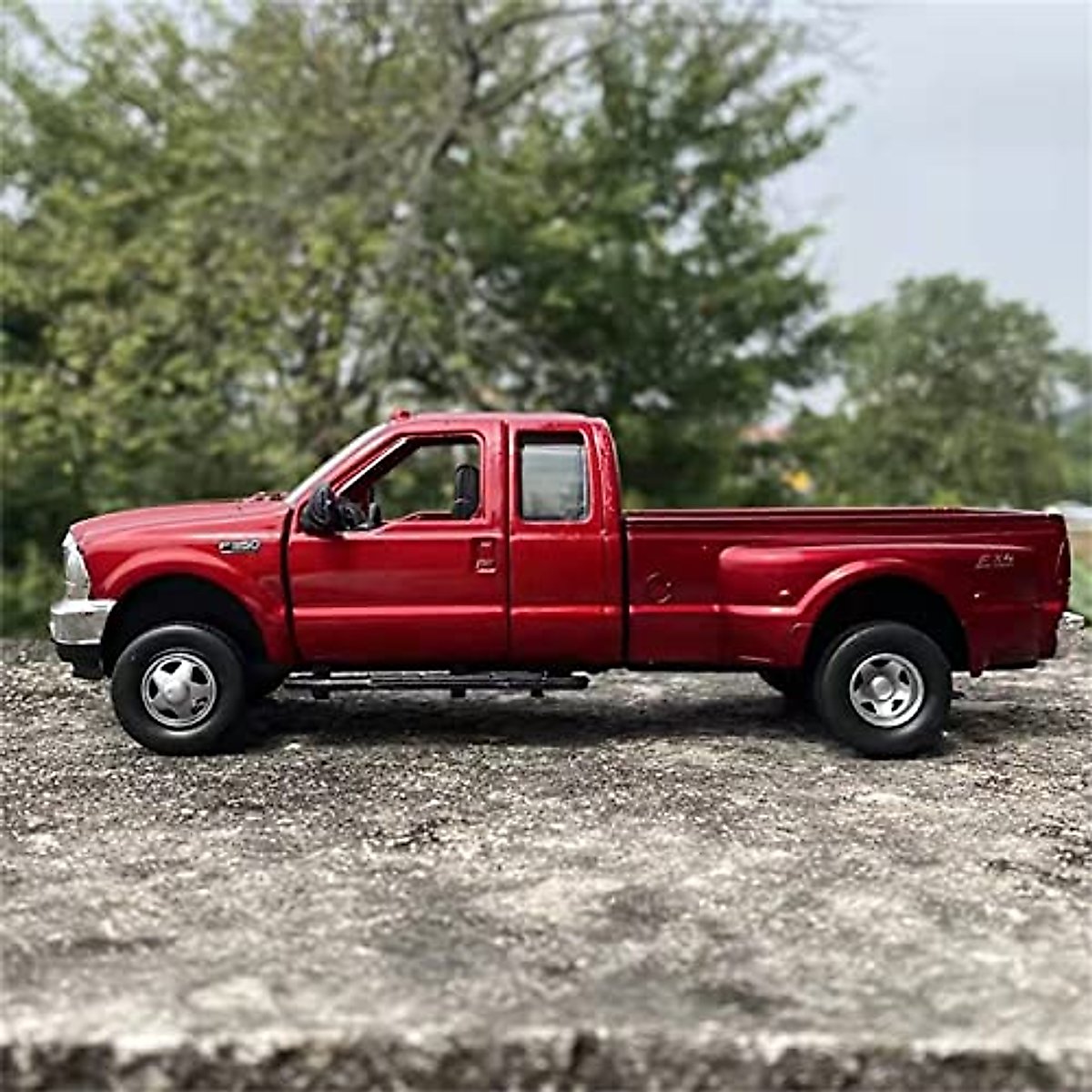 2019 F-350 Dually, Ruby Red and Stone Gray - Greenlight 46070/48 - 1/32 Scale Diecast Model Toy Car