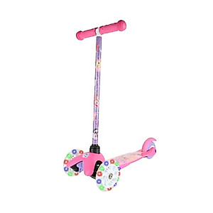 My Little Pony Self Balancing Kick Scooter with Light Up Wheels, Extra Wide Deck, 3 Wheel Platform, Foot Activated Brake, 75 lbs Limit, Kids & Toddlers Girls or Boys, for Ages 3 and Up