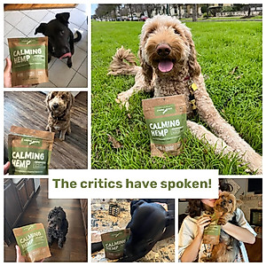 Canine Keeps Calming Chews for Dogs - Relaxation with Hemp, Chamomile & Valerian Root - Dog Anxiety Relief Supplement - Aids Separation, Travel & Storms - Calming Treats for Dogs - 90 Ct.