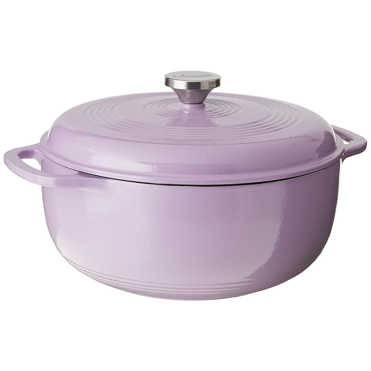 Lodge Enameled Dutch Oven, 6 Qt, Lilac & Enameled Cast Iron and Stoneware Care Kit, 12 oz