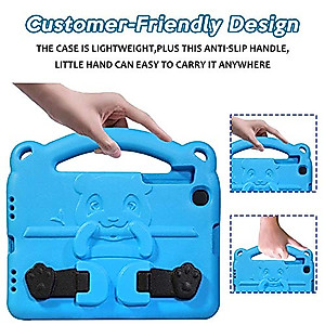 FIREVASE Tablet Kids Case for Samsung Galaxy Tab A 8.4 Inch,SM-T307/T307U, EVA Shock Proof Light Weight Professional Kids Case, with Handle Built-in Bracket & Shoulder Strap (Blue)
