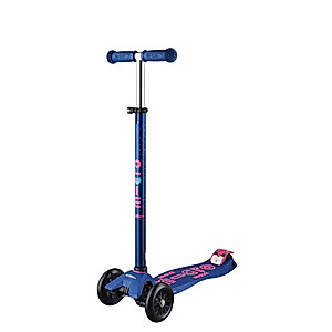 Micro Kickboard - Maxi Deluxe 3-Wheeled, Lean-to-Steer, Swiss-Designed Micro Scooter for Kids, Ages 5-12 - Indigo