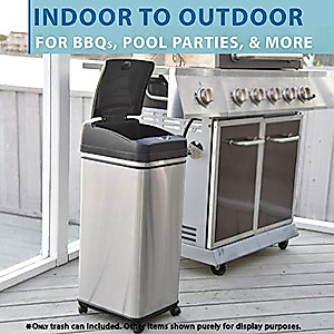 iTouchless Glide Sensor Trash Can Odor Control System, 13 Gallon & AC Power Adapter for Automatic Sensor Trash Cans, Official and Manufacturer Certified, UL Listed, Energy Saving