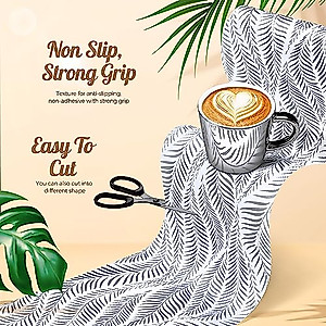 Jersow Cabinet Liner Non Adhesive Shelf Liner 12" X 240", Waterproof Cabinet Drawer Liner, for Kitchen Cabinets/Refrigerator/Wire Shelving/Bathroom/Pantry-Heavy Duty, Easy to Trim, Durable(Grey)