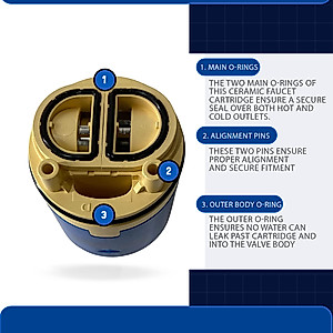Belanger FC9AC010 Ceramic Plastic Faucet Cartridge - Replacement Cartridge with Single Lever Cartridge - Pressure Balance Cartridge Replacement Low Torque Structure Type - JH04BD Hain-Yo, 40mm