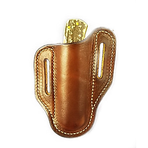 Brown Folding Hunter Leather Knife Sheath