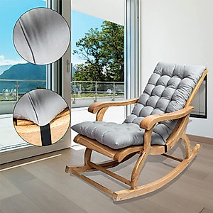 SPIOKLFD Sun Lounger Chair Cushions, 47-inch x 19.7-inch, Cotton, Expanded Polyethylene, Outdoor, Contemporary, Gray, Rectangular, Washable, Durable, Breathable, Soft