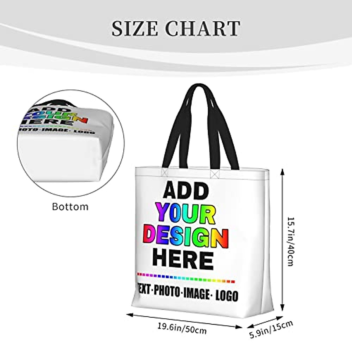 Custom Tote Bags Add Your Logo/Text/Image/Photo Personalized Tote Bags Custom Bags Personalized Bags Custom Handbag For Women Personalized Handbag