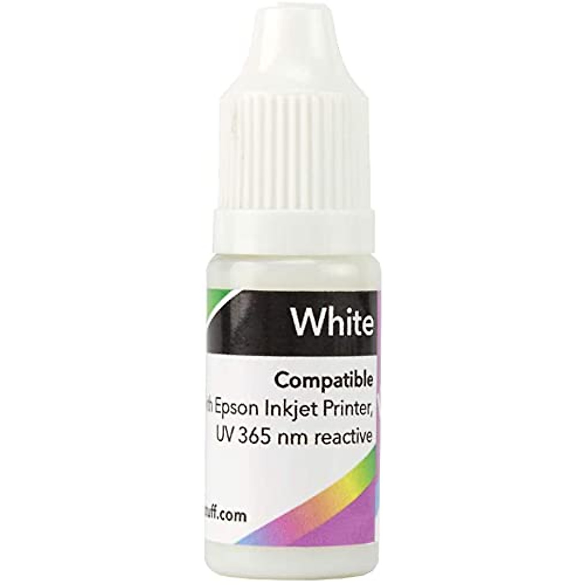 Invisible UV Black Light Ink for Inkjet Printers, Fluorescent Invisible UV Ink Visible only at Black Light (White, 100 ml)
