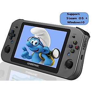 WIN600 Handheld Game Console Support Steam OS +Windows10 , 5G WiFi 4.2 Bluetooth 3050e Dali APU 8GB RAM/256GB ROM 5.94 Inch Touchscreen Screen 4500mAh Battery (WIN600-3050-Black)