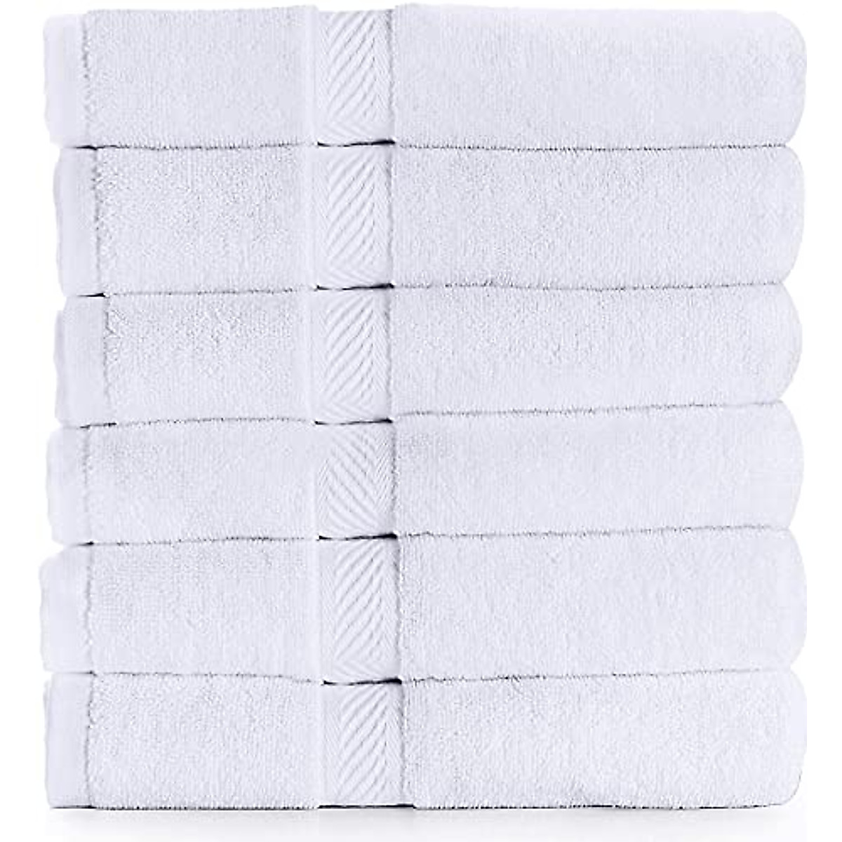 Utopia Towels 12 Bundle Pack - Bath Towel Set (6-Pack) and Hand Towels (6-Pack)-100% Ring-Spun Cotton-Highly Absorbent–Soft & Luxuriou-White