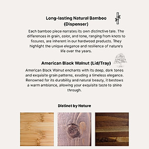 eBun Bamboo Paper Towel Dispenser - Multifold, C Fold & Trifold Paper Towel Holder, Wood Bathroom Wall Mount Napkin Dispenser, Folded Towel Holder Countertop, Commercial Hand Towel Dispenser