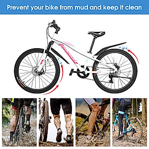 CYCLESPEED Bicycle Mudguards Bike Fender Ront/Rear Mud Guards Fit for MTB Mountain Road Bike
