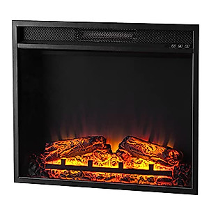 SEI FURNITURE 23” Base Electric Firebox w/Remote Control, Black