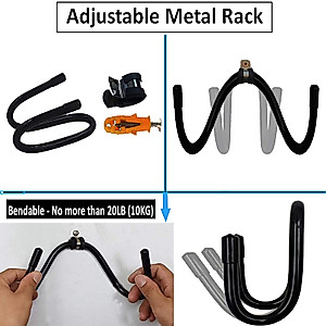 Pmsanzay Bow Wall Storage Display Rack Bow Hanger Hooks Wall Holder Wall Mount Storage and Display Your Bow - Rubber Protection, no Scratches - Hold up to 20 Lbs - No Bow