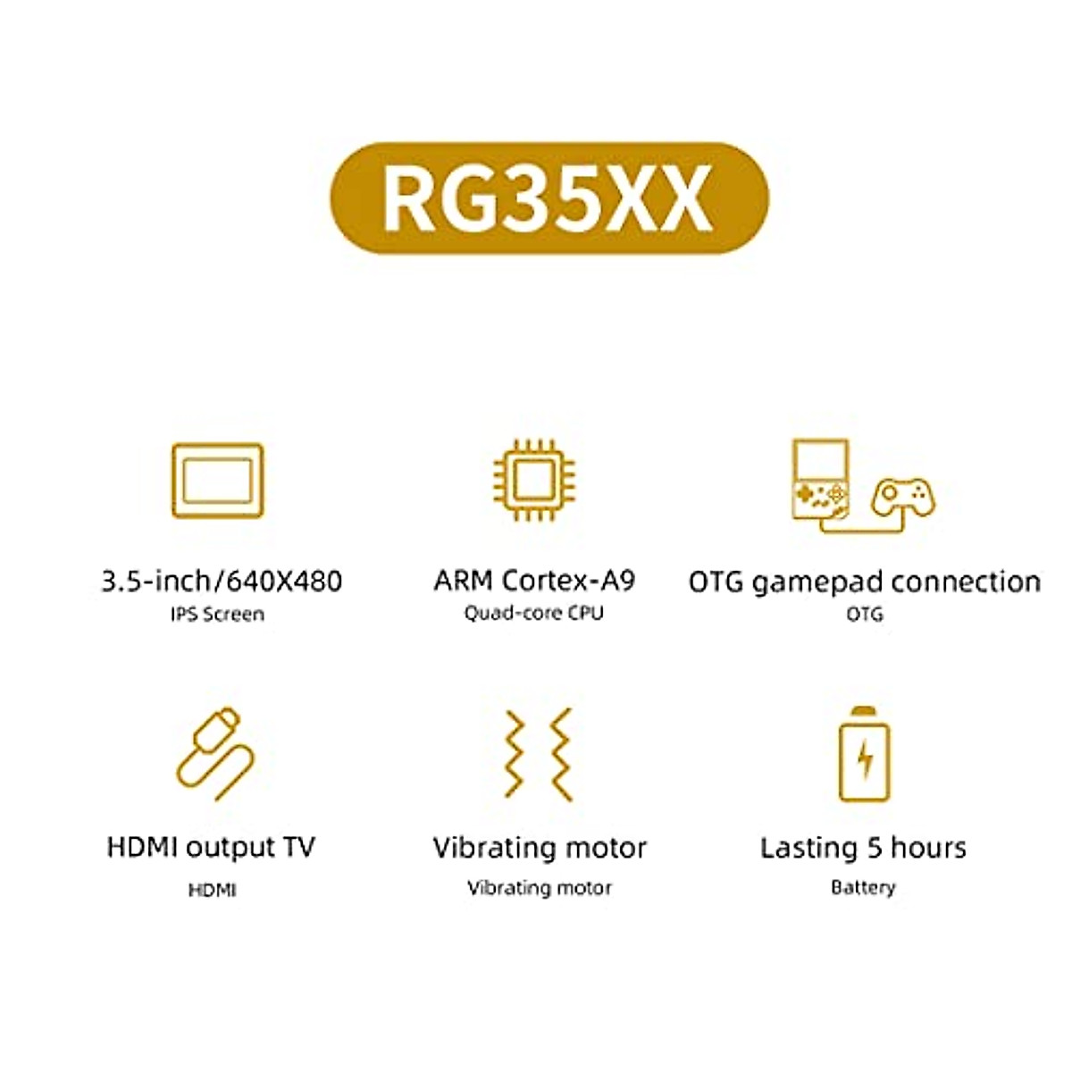 FABB RG35XX Handheld Console, 64+128G Game Console with 8000 Games, 3.5-Inch Cortex-A9 System Console, for Kids and Adults (Transparent Purple)