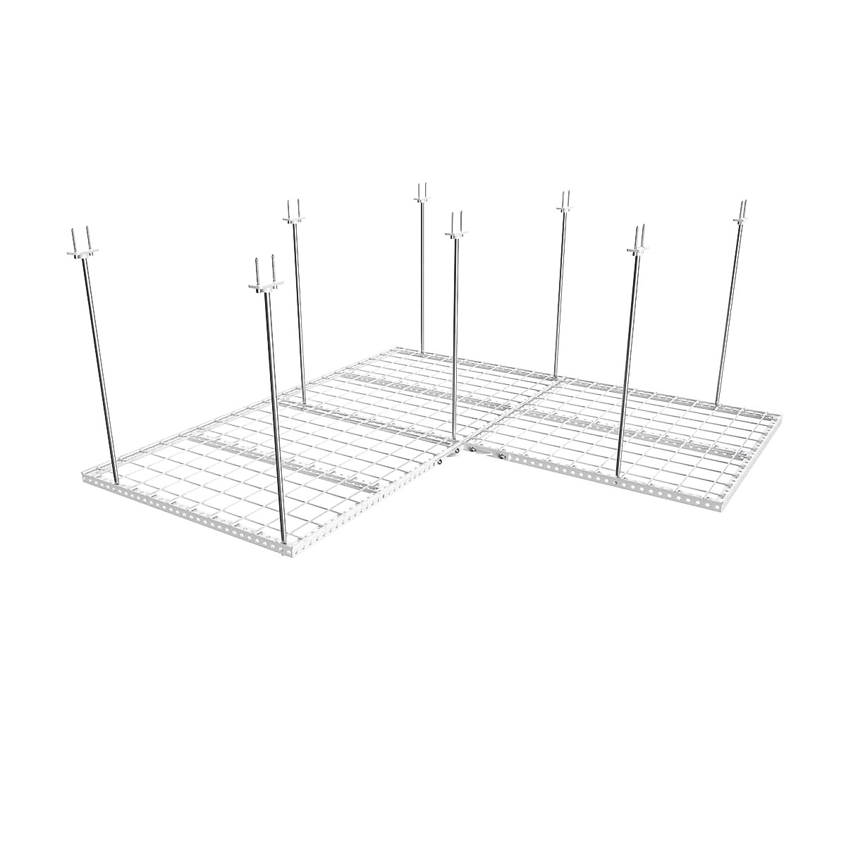 DURA-LIFT Elevate Adjustable Height Overhead Garage Door Ceiling Triple L Shaped Platform (31 in. W x 93 in D)
