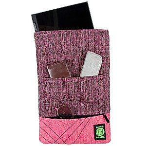 DIME BAGS Large Multi-Purpose Bag | Cross Body Hemp Purse with Adjustable Strap & Included (Large, Static Pink)