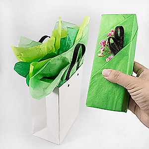 MR FIVE Assorted Green Tissue Paper Bulk,29.5"x 19.6",Green Tissue Paper for Gift Bags,30 Sheets Gift Wrapping Tissue Paper,Crafts and DIY,Gift Wrapping Paper for Easter Wedding Holiday, 3 Colors