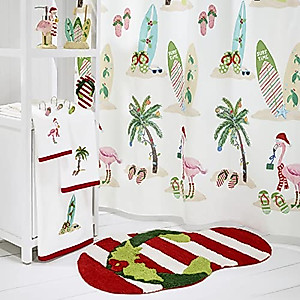 Avanti Linens - Hand Towel, 100% Cotton, Holiday Decor (Flamingo Jingle Collection)