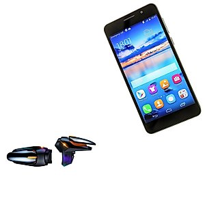 BoxWave Gaming Gear Compatible With Honor 6 - Touchscreen QuickTrigger Auto, Trigger Buttons Autofire Gaming Mobile FPS - Jet Black