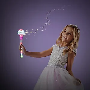 ArtCreativity Spinning Light Up Wand for Kids, 14-Inch LED Light Wand with Batteries Included, Fun Light Up Spinning Wand for Boys and Girls, Perfect Party Favor or Birthday Gift