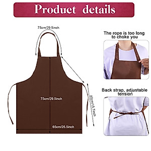 Geyoga 14 Pack Adult Aprons Bulk Painting Aprons for Women Machine Washable Commercial Apron with No Pockets Adjustable Plain Bib Aprons Unisex Chef Apron, Kitchen BBQ Crafting Aprons for Women Men