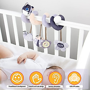 AIPINQI Spiral Activity Toy, Baby car seat Toys,Bed Stroller Toy Comfortable Spiral car seat Toy for Infants Colorful Hanging Toys for Car Seat