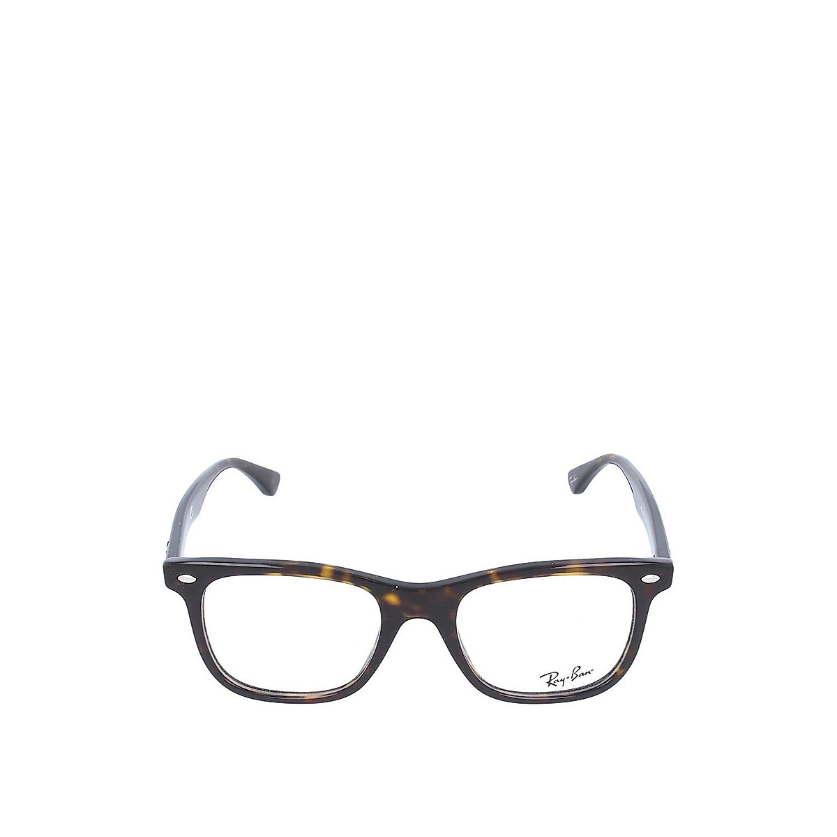 Ray-Ban RX5248 Rectangular Prescription Eyeglass Frames, Dark Havana/Demo Lens, 51 mm