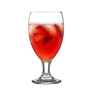 Rink Drink 4x Pint 590ml (20oz) Classic Tulip Beer Glasses Set - 'Empire' Range - Stemmed Snifter Drinking Lager Glass