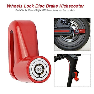 Electric Scooter Lock,Delaman Scooter Lock Set, Anti-Theft Wheel Disc Brakes with Wire Compatible with X-iaomi Mijia M365 Electric Scooter