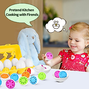 CPSYUB Toddler Toys, Easter Eggs Sensory Early Learning Fine Motor Skills Toys for 1, 2, 3, 4 Year Old Girls Boys