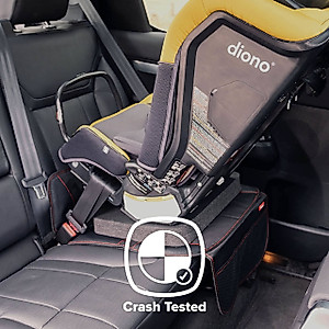 Diono Super Mat Car Seat Protector for Infant Car Seat, Booster Seat and Pets, Crash Tested, Thick Padding, Non Slip Backing, Durable, Water Resistant Protection, 3 Handy Mesh Storage Pockets, Black