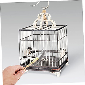 iplusmile 2pcs Birdcage Brush Cleaning Accessories Poop Off Bird Cage Cleaner Steel Handle Cage Brush Bird Cage Cleaning Brush Bird Cage Brush Bird Cage Accessories Bird Cleaning Supplies