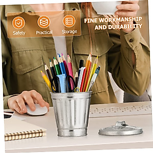 GAROZATION 3pcs Trash Can Flowerpot with Lids Desktop Waste Bin Countertop Trash Can Flowerpots for Home Office Kitchen Decor