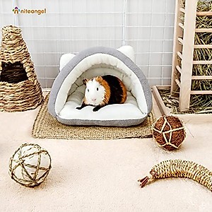 Niteangel Guinea Pig Cave Beds Cozy House Bedding for Rats Chinchilla Degu Ferrets Hedgehog (Grey)