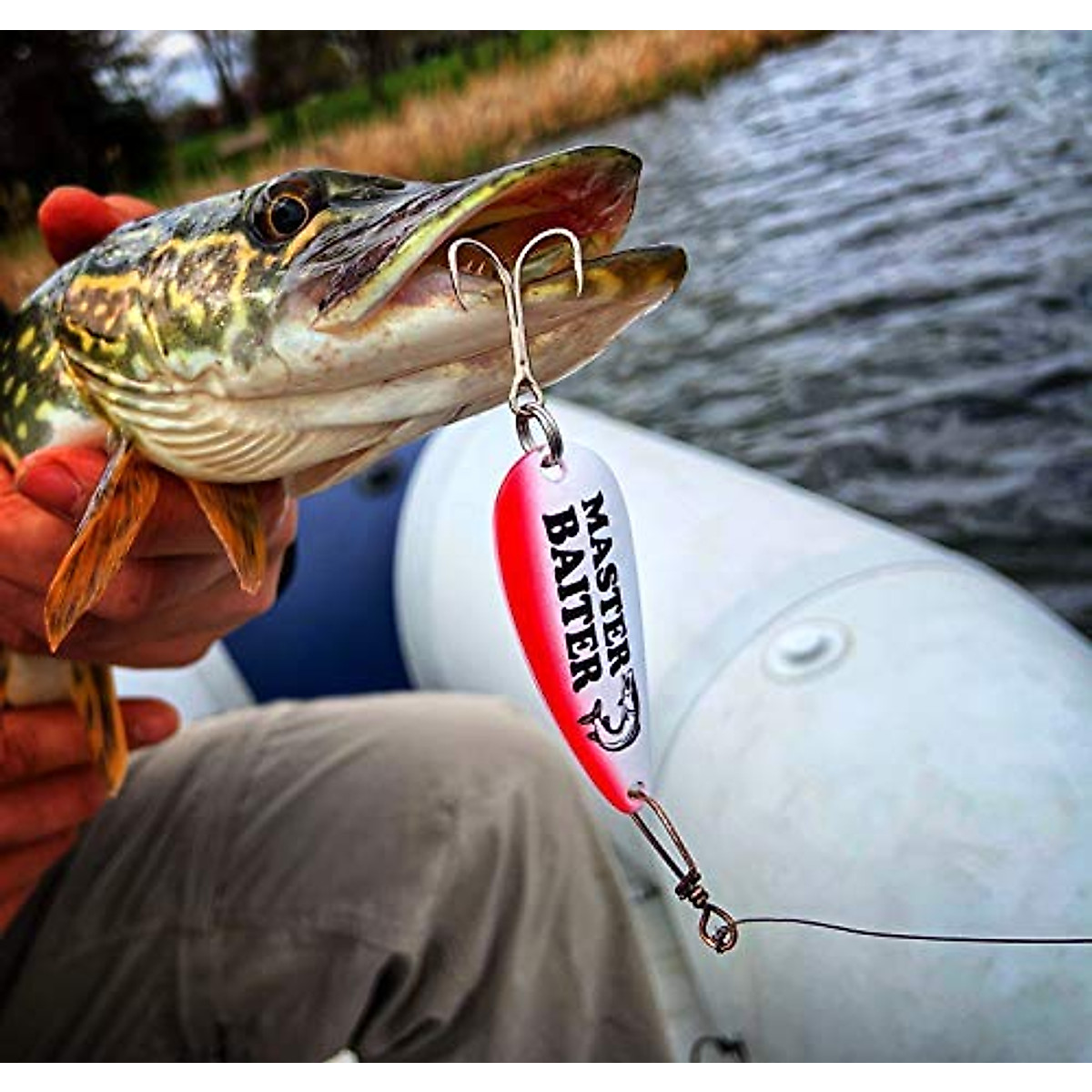 Funny Fishing Lure Gift for Men - Fishing Birthday - Master Baiter - Fishing Spoons - Dad Gifts - Perfect for Any Fisherman - Fishing Lures for Walleye and Pike - Spoon for Trout - Fishing Gag Gifts