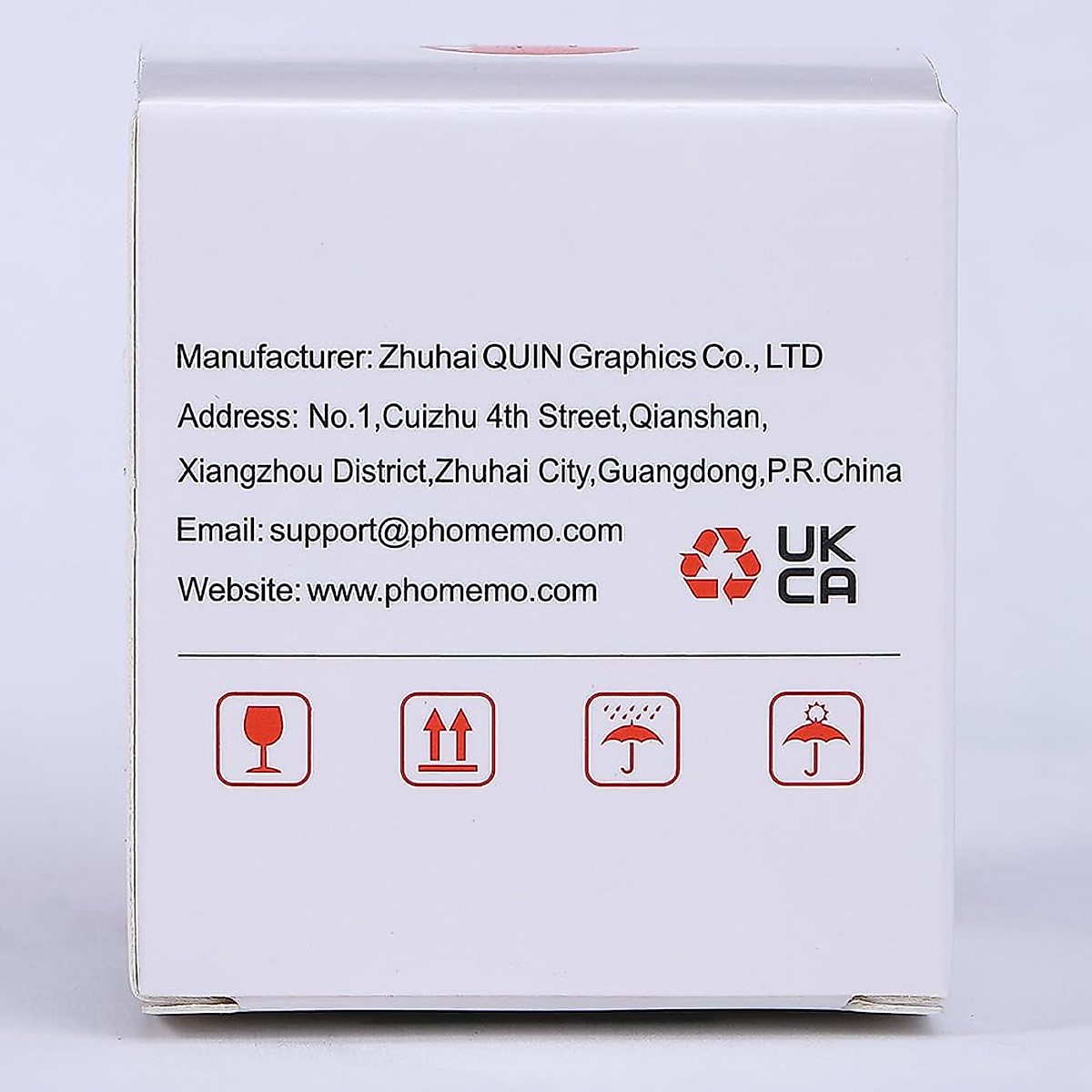 Multi-Purpose Square Self-Adhesive Label for Phomemo M110/M221/M220/M120/M200 Label Printer,1.97"x3.15"(50x80mm),100 Labels/Roll, Black on White