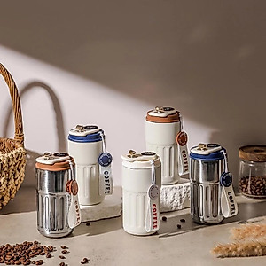 Generic 450ML Stainless Steel LED Temperature Display Coffee Cup Smart Thermos Travel Mug (Color 2), Large